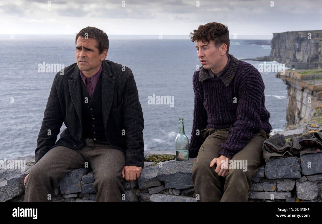 THE BANSHEES OF INISHERIN, from left: Colin Farrell, Barry Keoghan ...