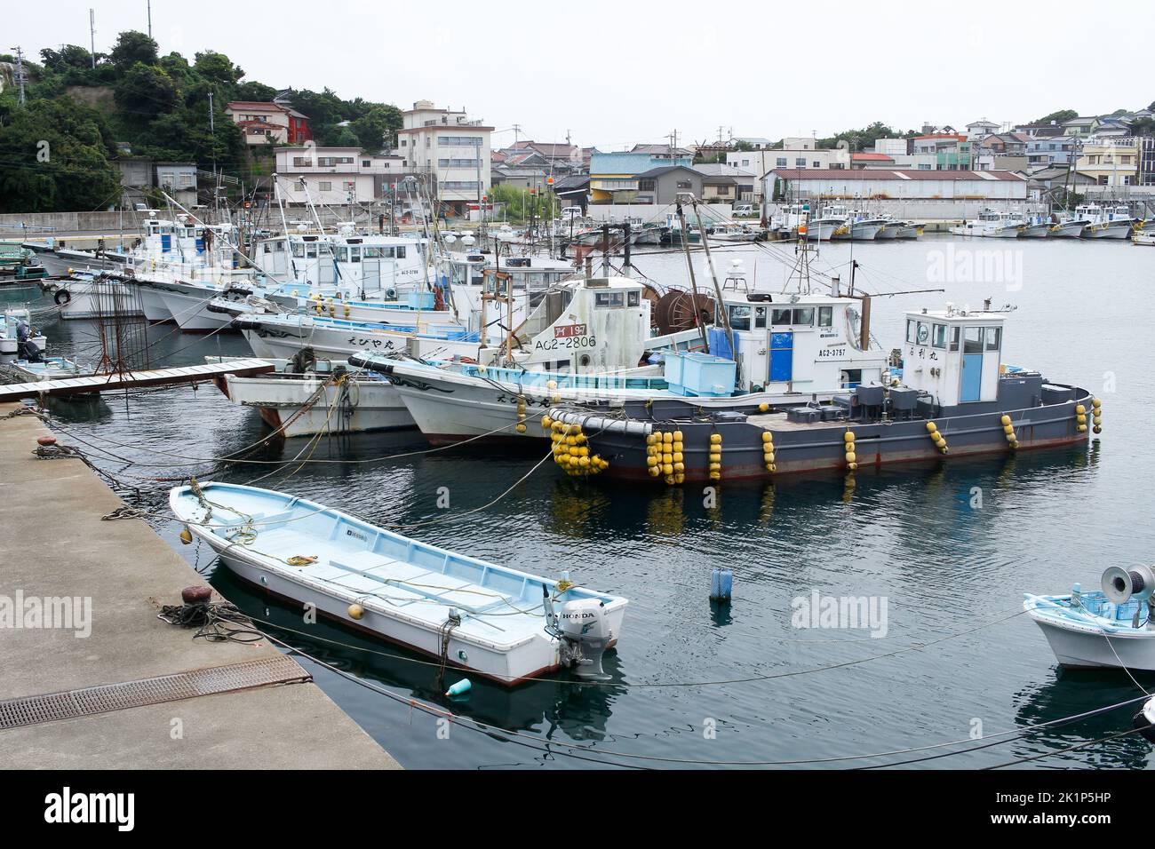 Shinojima, aichi, japan, 2022/18/09 , Port of Shinojima. Shinojima is ...