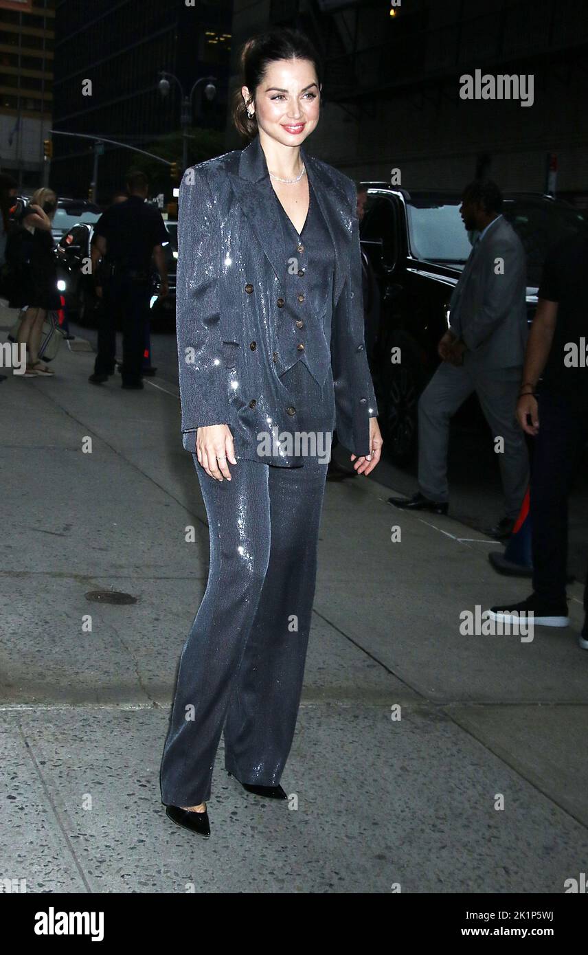 New York, NY, USA. 19th Sep, 2022. Ana de Armas at The Late Show with ...