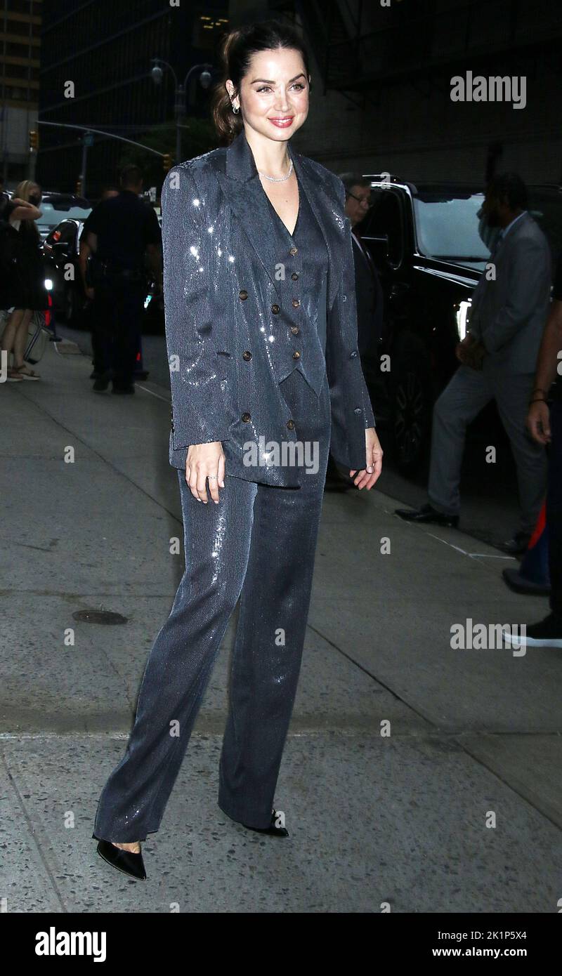 New York, NY, USA. 19th Sep, 2022. Ana de Armas at The Late Show with ...
