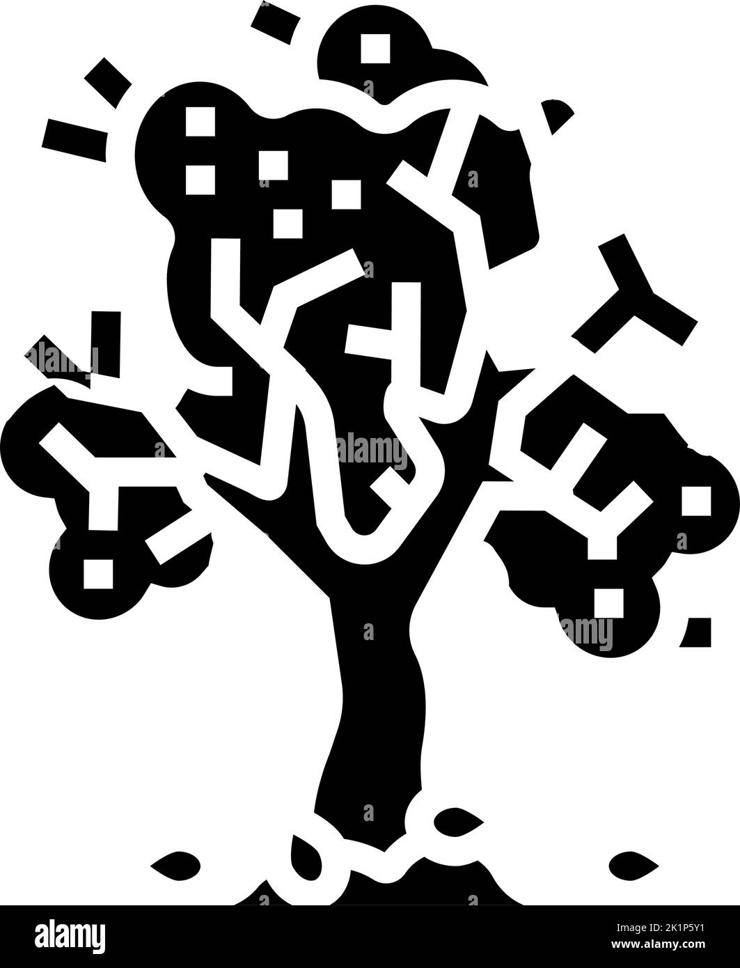 tree autumn glyph icon vector illustration Stock Vector Image & Art - Alamy