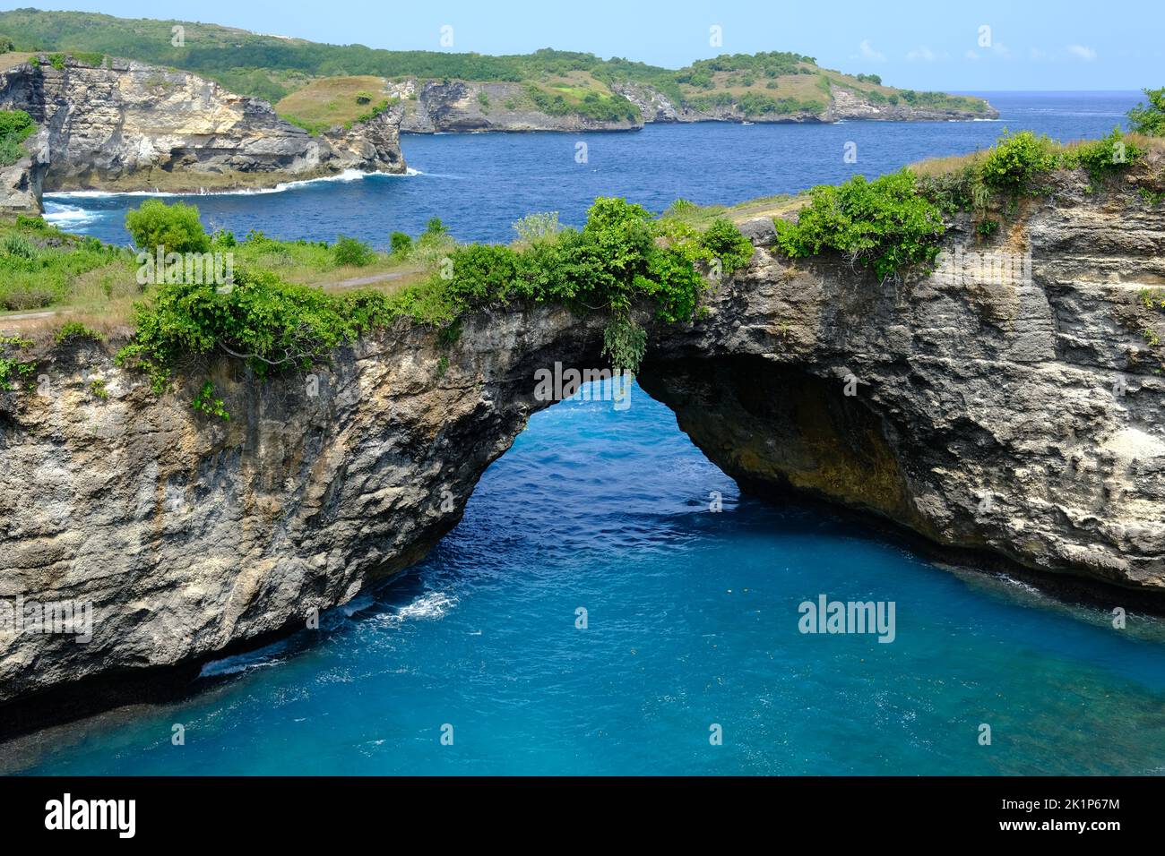 Aerial view of ocean coastline of nusa penida island hi-res stock ...