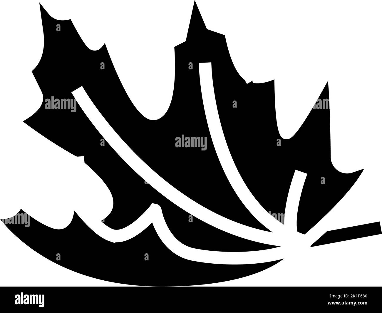 leaf maple autumn glyph icon vector illustration Stock Vector Image & Art - Alamy