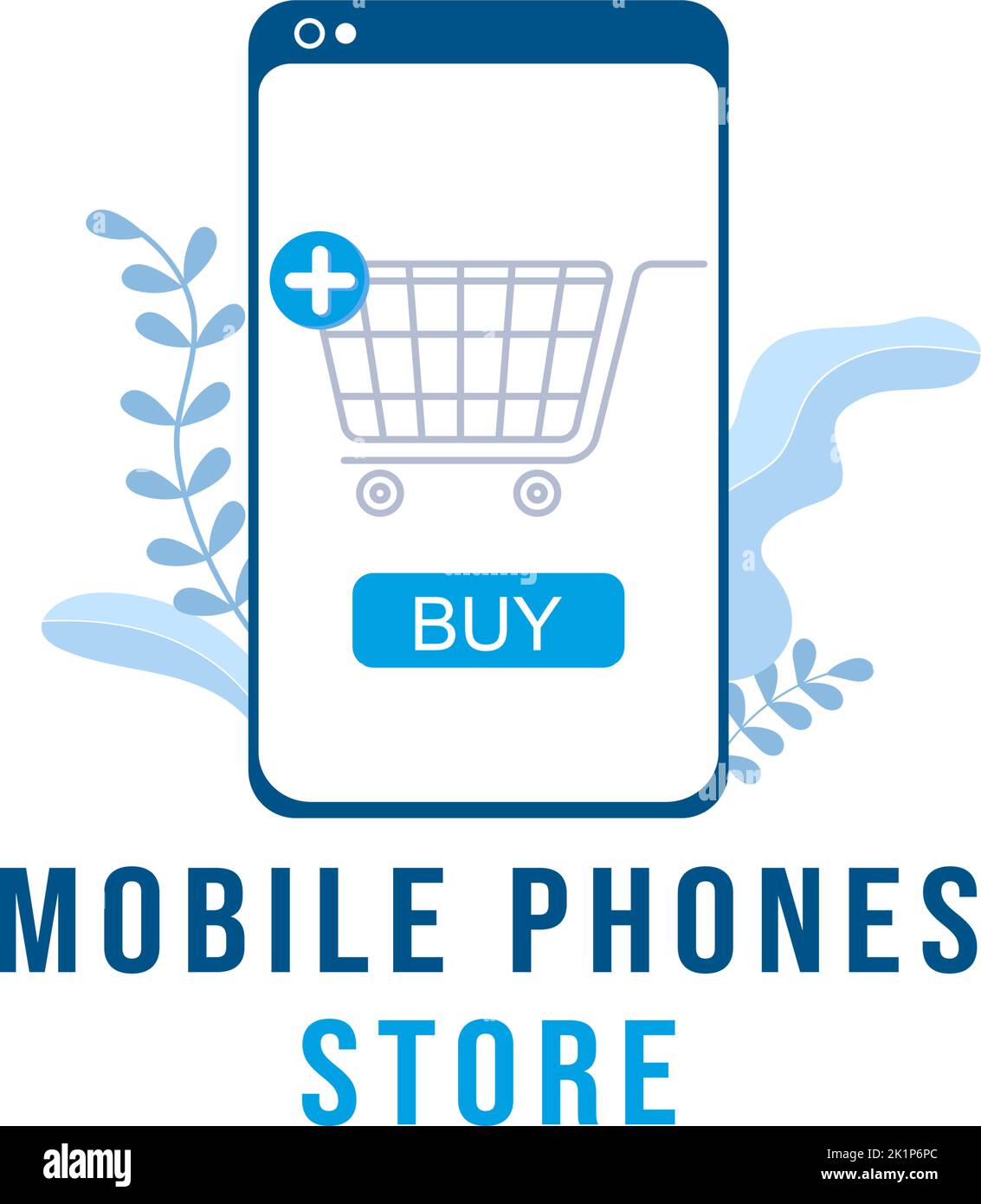 Mobile Phone Store Template Hand Drawn Cartoon Flat Illustration with ...