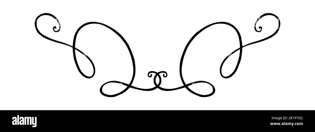 Flourish ornament as monogram or divider for wedding invitations and ...