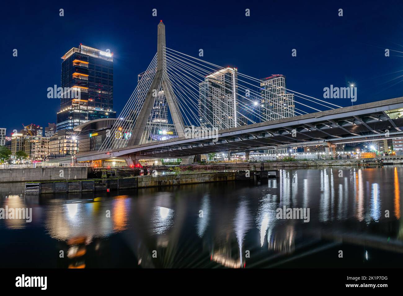 Bunker Hill Bridge at Daybreak Stock Photo - Alamy