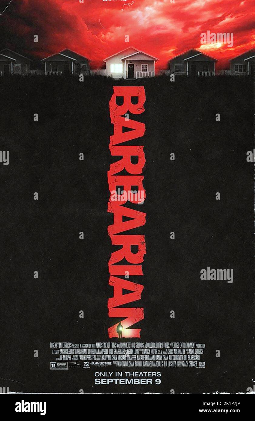 BARBARIAN, US poster, 2022. © 20th Century Studios / courtesy Everett ...