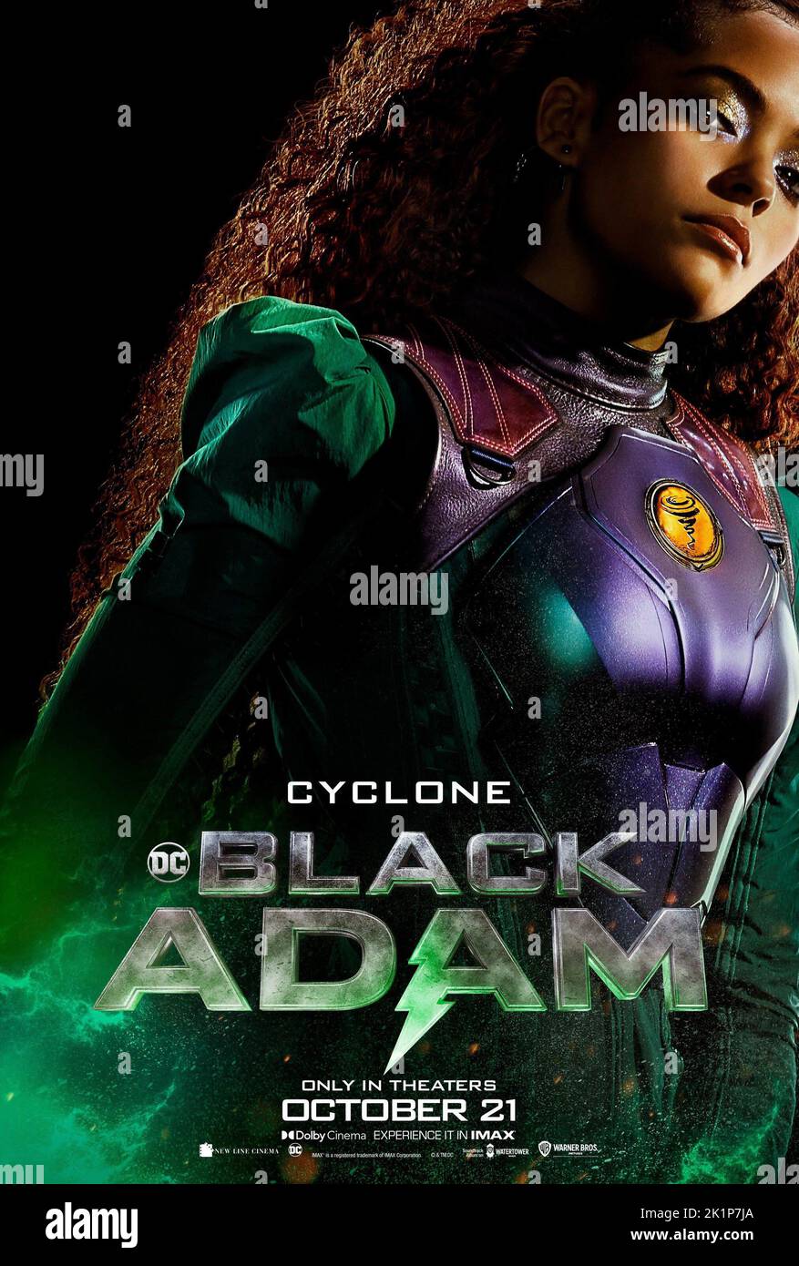 BLACK ADAM, US character poster, Quintessa Swindell as Cyclone, 2022 ... BLACK ADAM, US character poster, Quintessa Swindell as Cyclone, 2022 ...