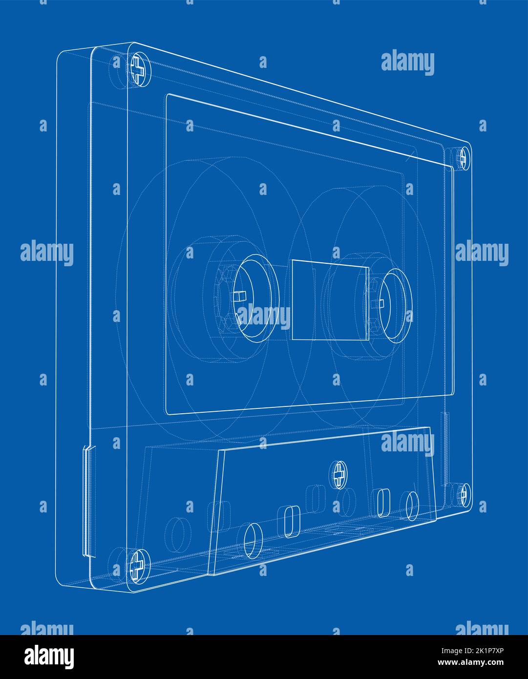 Cassette tape. Vector rendering of 3d Stock Vector Image & Art - Alamy