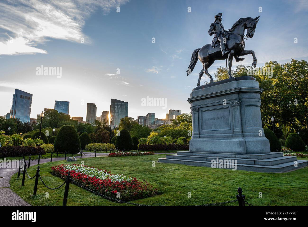 Boston Common at Sunrise Stock Photo - Alamy