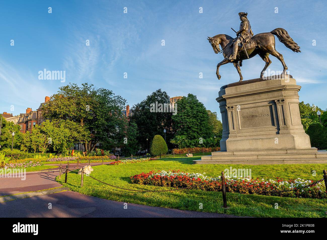 Boston common park statue hi-res stock photography and images - Alamy