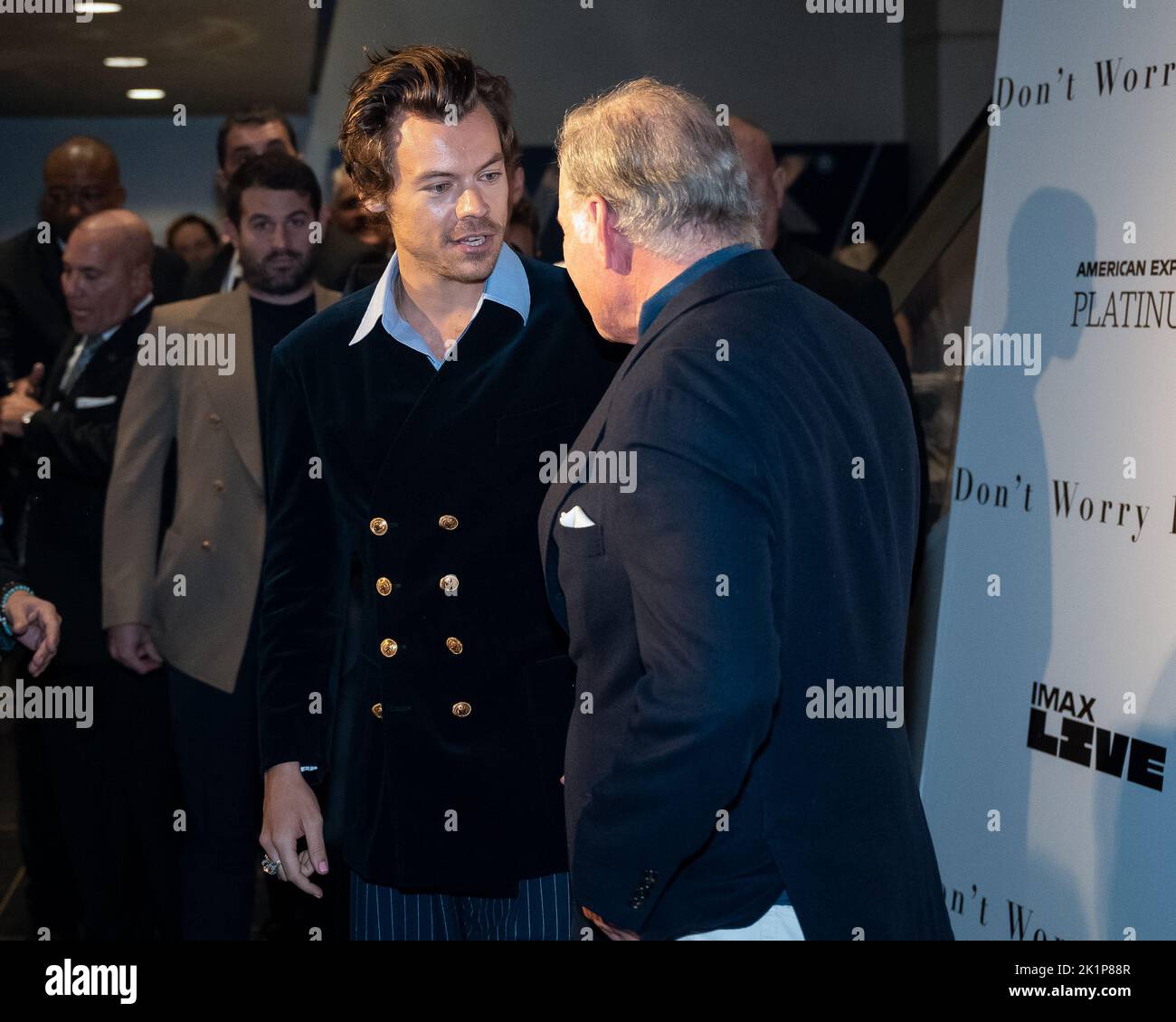 Harry Styles and David Zaslav arrive at the special red carpet ...