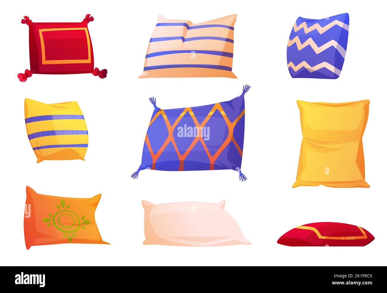 Cute soft pillows for bed and sofa. Square and rectangular cushions for ...