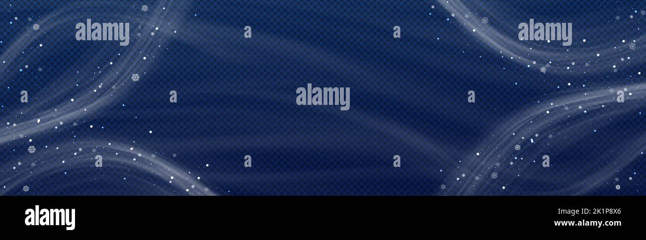 Frame with wind blowing effect, mist, smoke or blizzard trails isolated ...