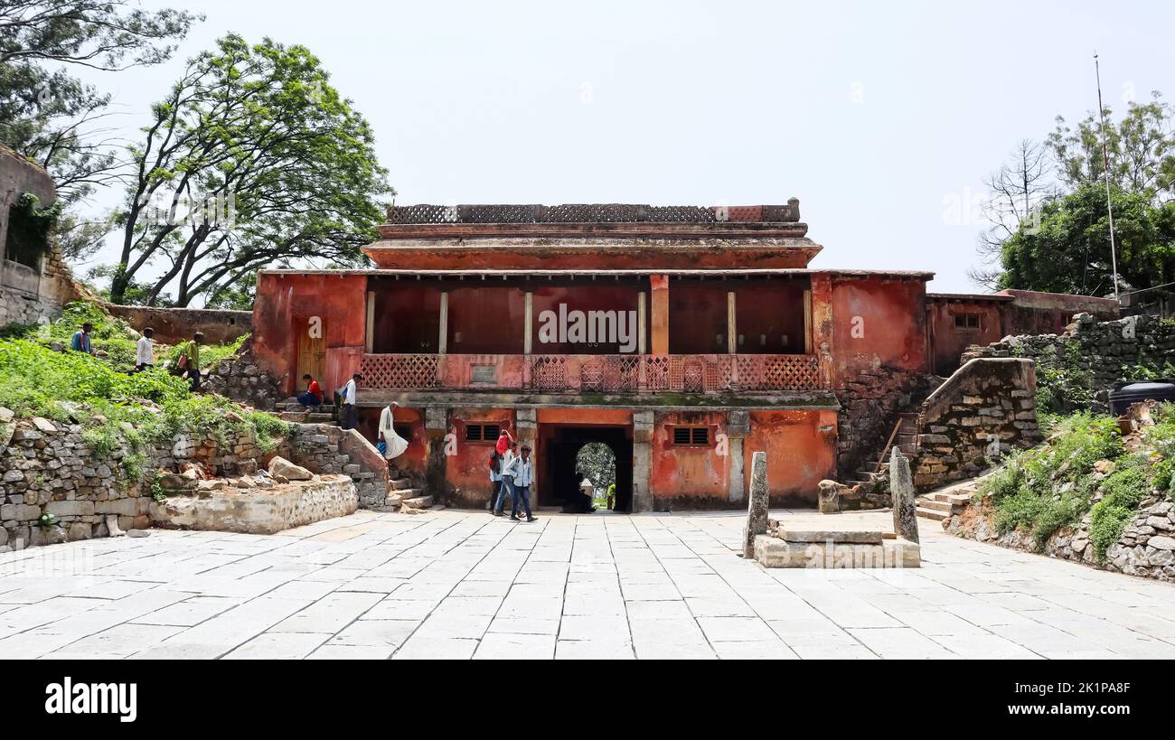 View of ancient Tipu Fort, on Top of Nandi Hills. Built by Ganga ...