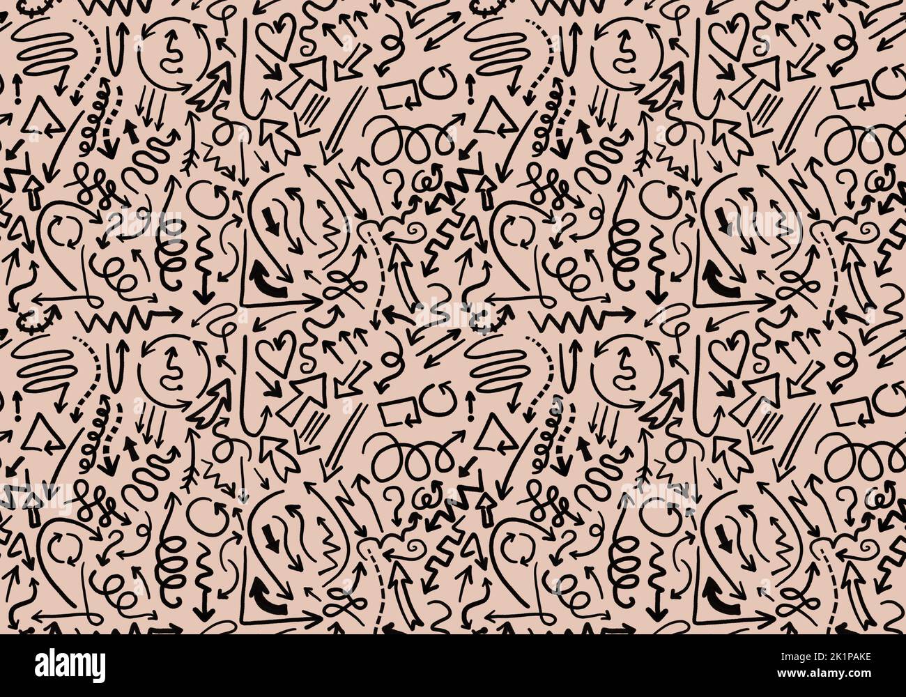 Abstract markers arrows seamless kids pattern for wrapping paper and ...