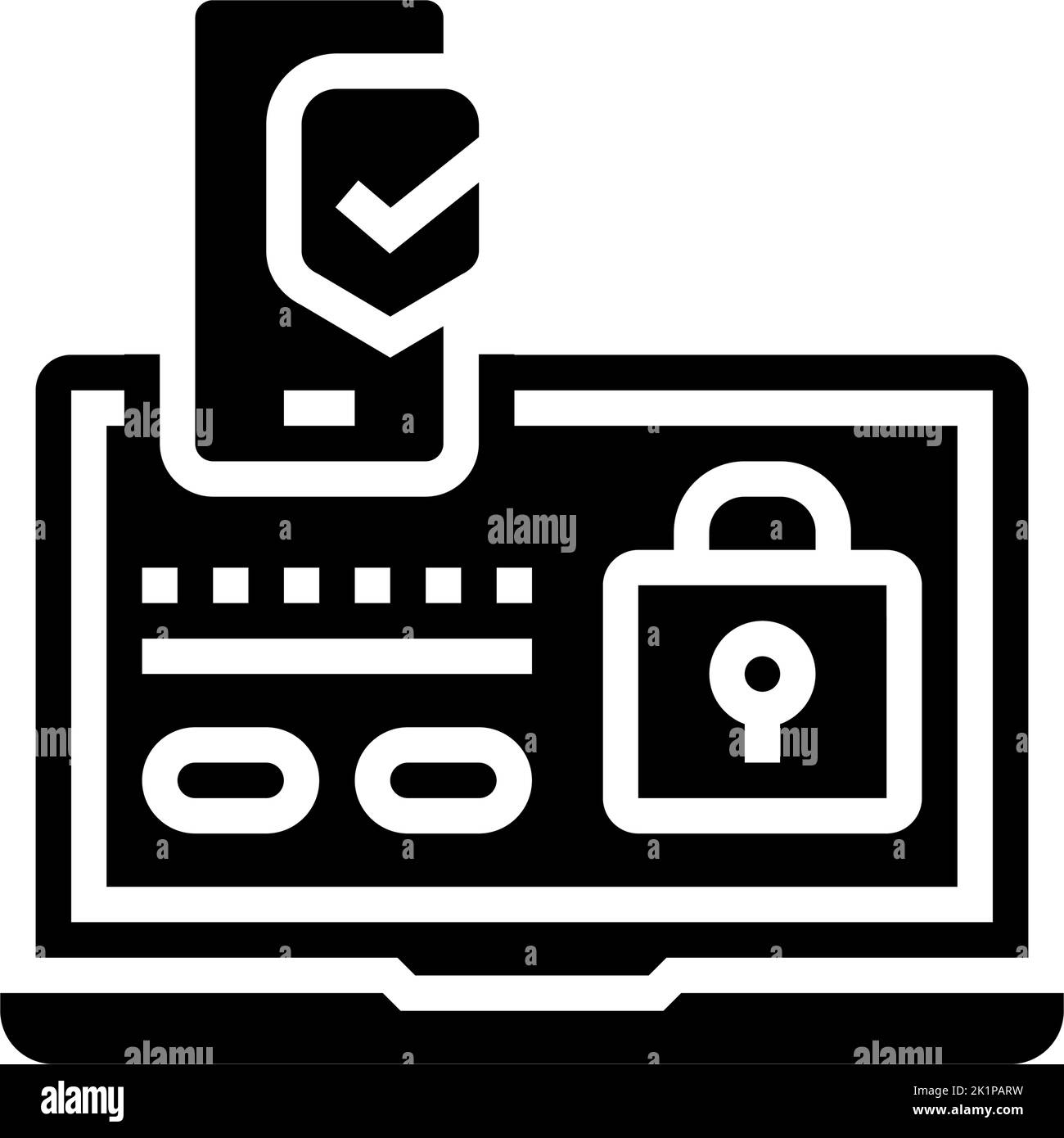 Two step authentication glyph hi-res stock photography and images - Alamy