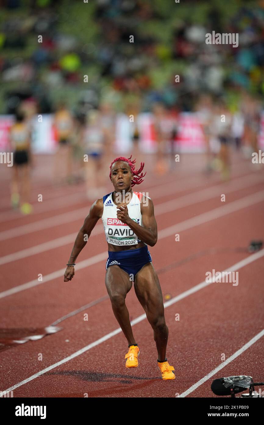 Yanis David participating in the long jump of the European Athletics ...