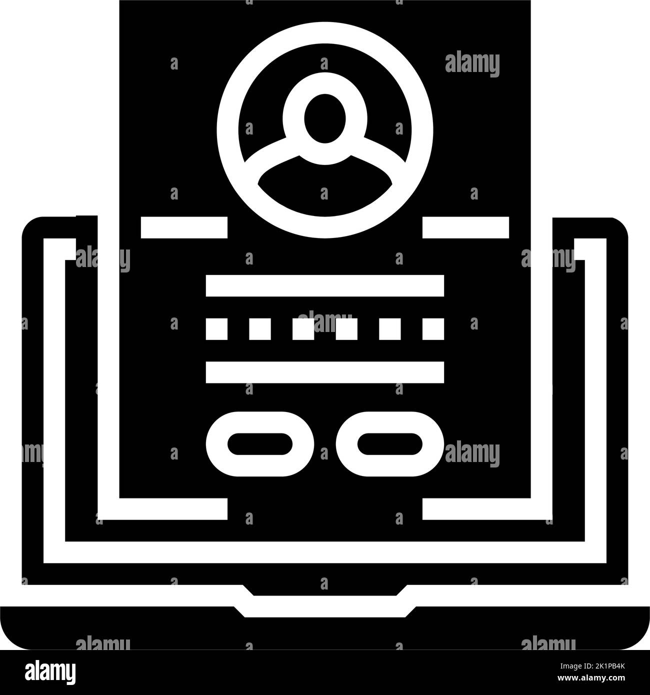 register online glyph icon vector illustration Stock Vector Image & Art ...