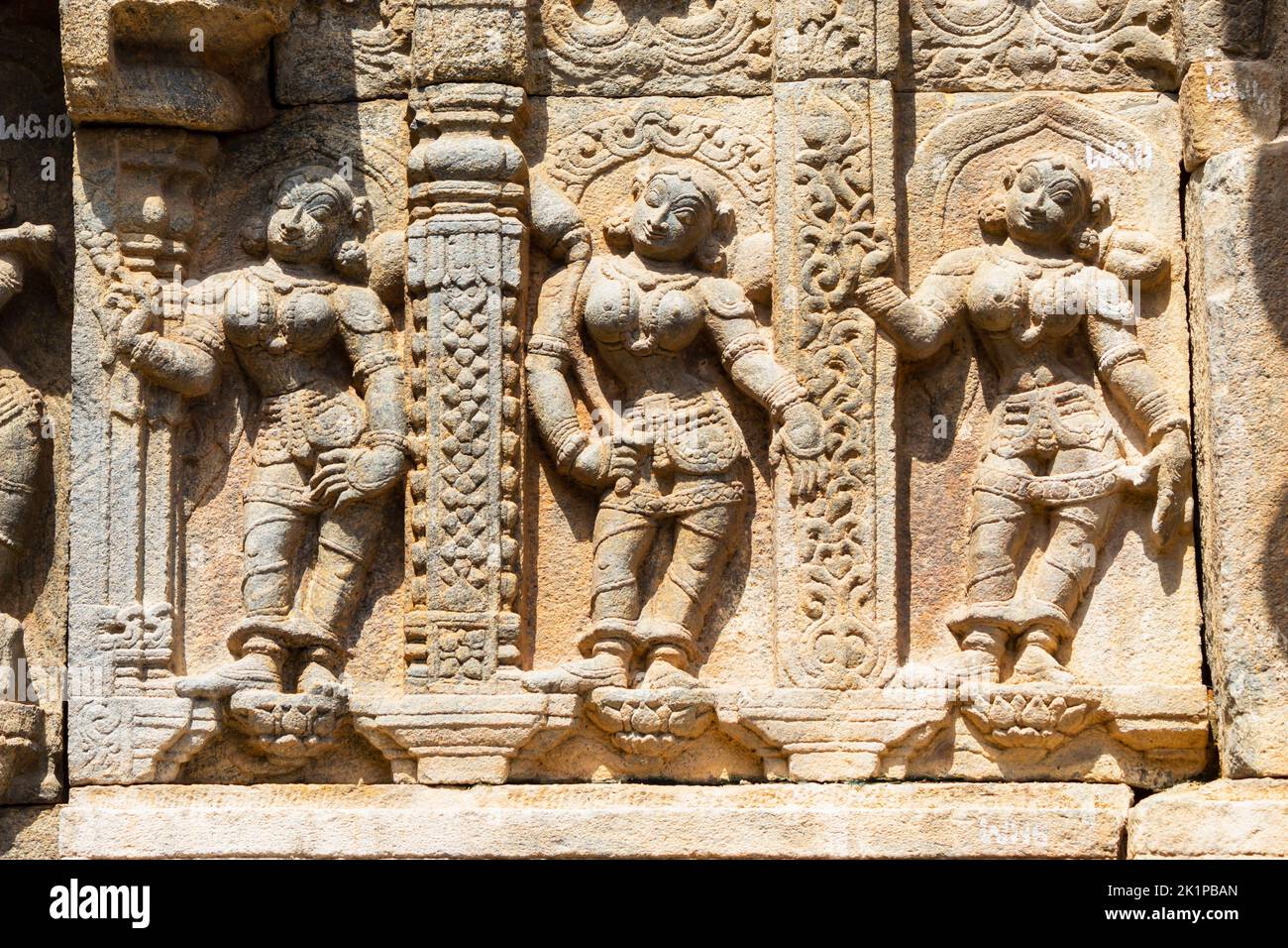 Carving Sculpture of dancers on the Temple of Gaurishvara temple ...