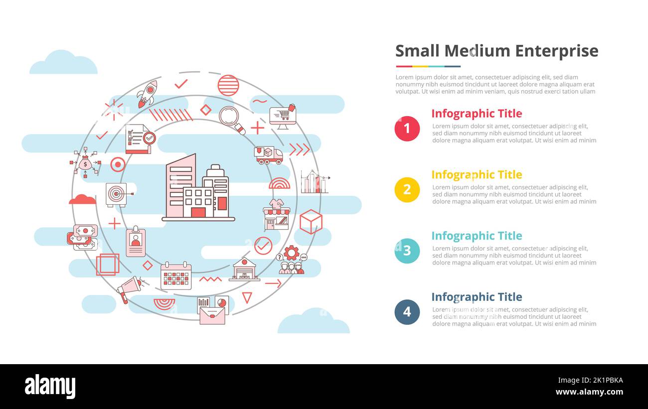 sme small medium enterprise concept for infographic template banner ...