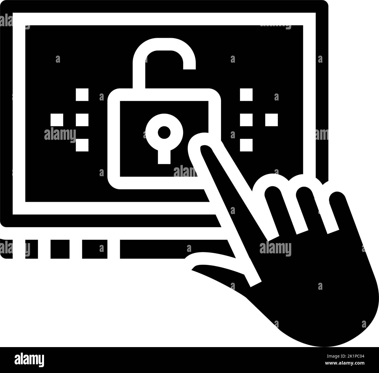 get access registration glyph icon vector illustration Stock Vector ...