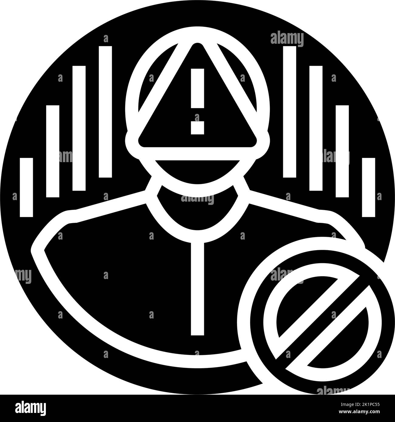 account blocked glyph icon vector illustration Stock Vector Image & Art ...