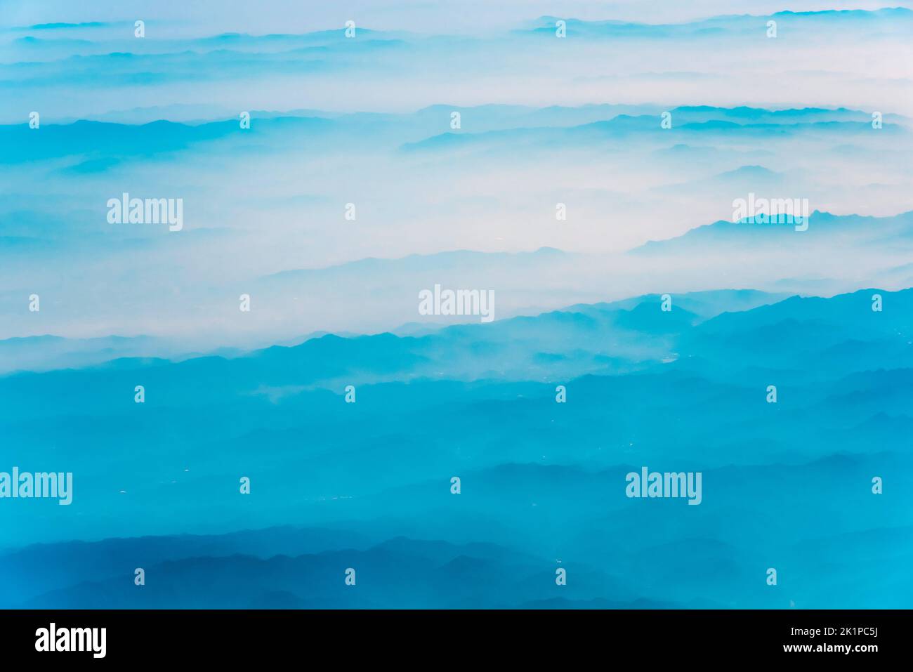 Ten thousand meters high altitude aerial photography of continuous ...