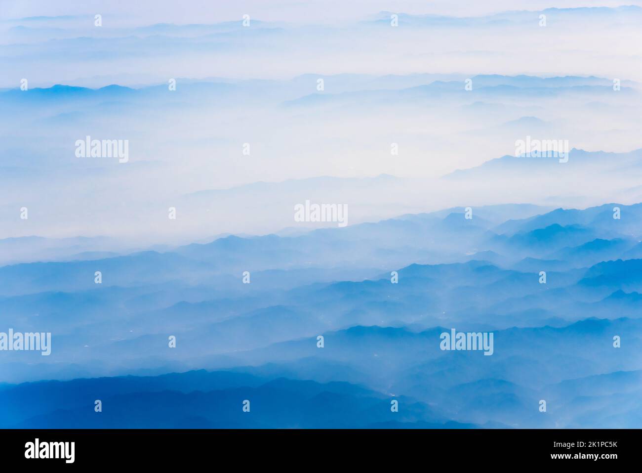 Ten thousand meters high altitude aerial photography of continuous ...