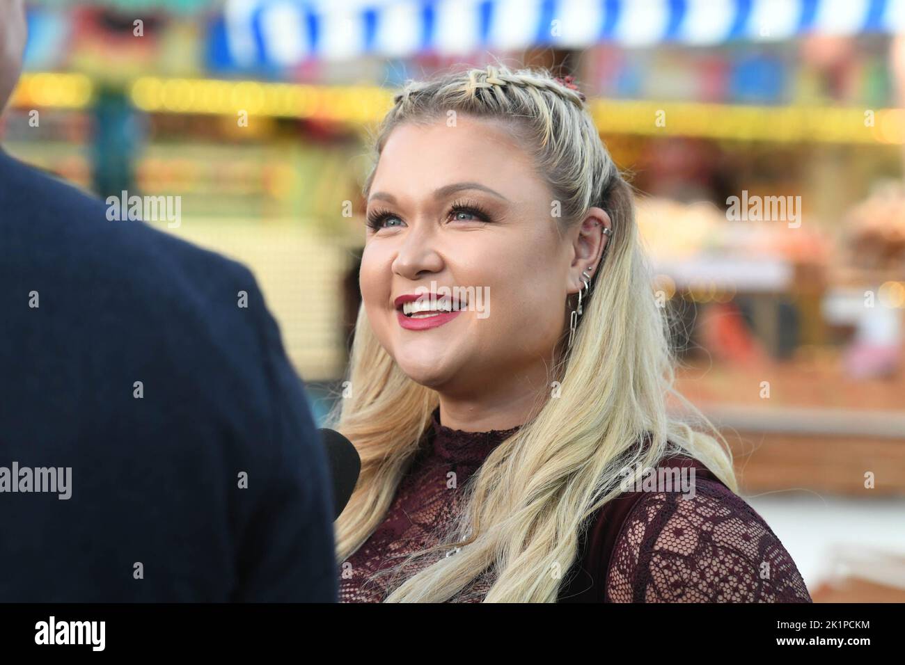 Munich, Germany. 19th Sep, 2022. Blogger Sophia Thiel gives an ...