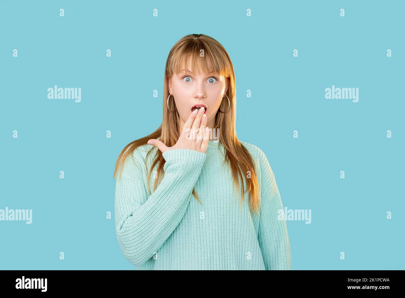 Shocked woman. Special offer. Wow unbelievable. Portrait of surprised ...