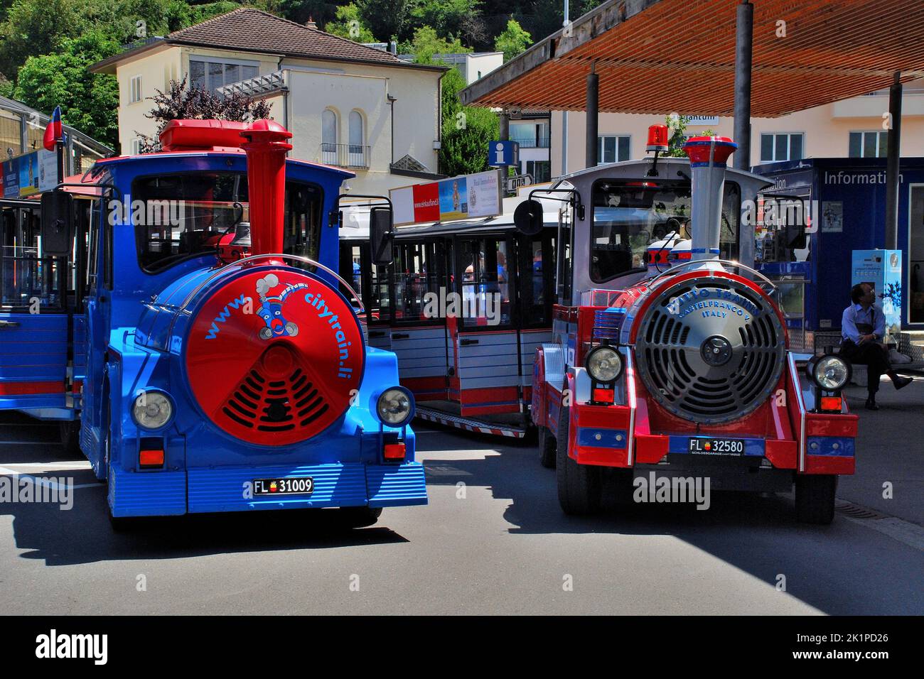 Blue city train hi-res stock photography and images - Alamy