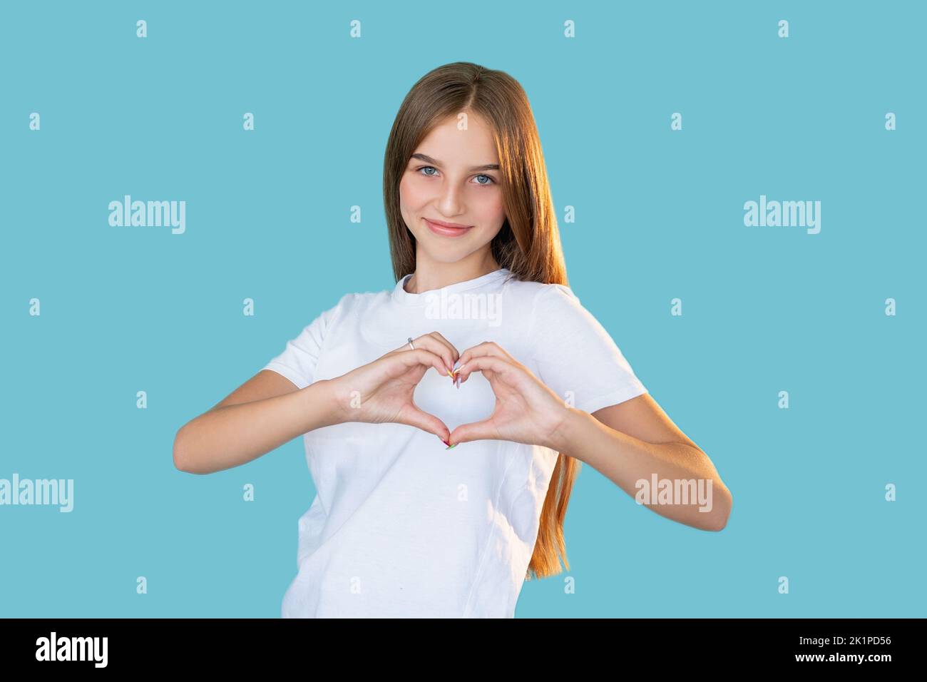 Supportive teenager. Love care. Admiration compassion. Portrait of ...
