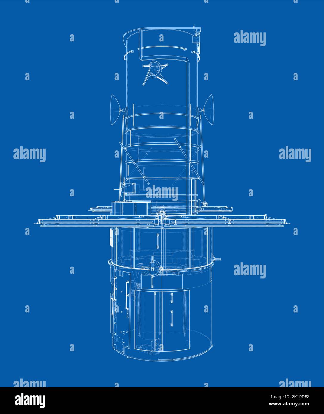 Hubble space telescope. Sattellite Stock Vector Image & Art - Alamy