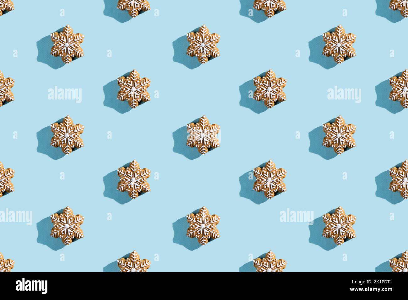 Christmas star pattern. Festive decorated cookies. Traditional bakery ...