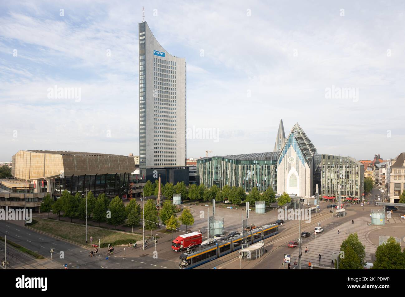 Gewandhaus, City-Hochhaus Leipzig, University with Paulinum and ...