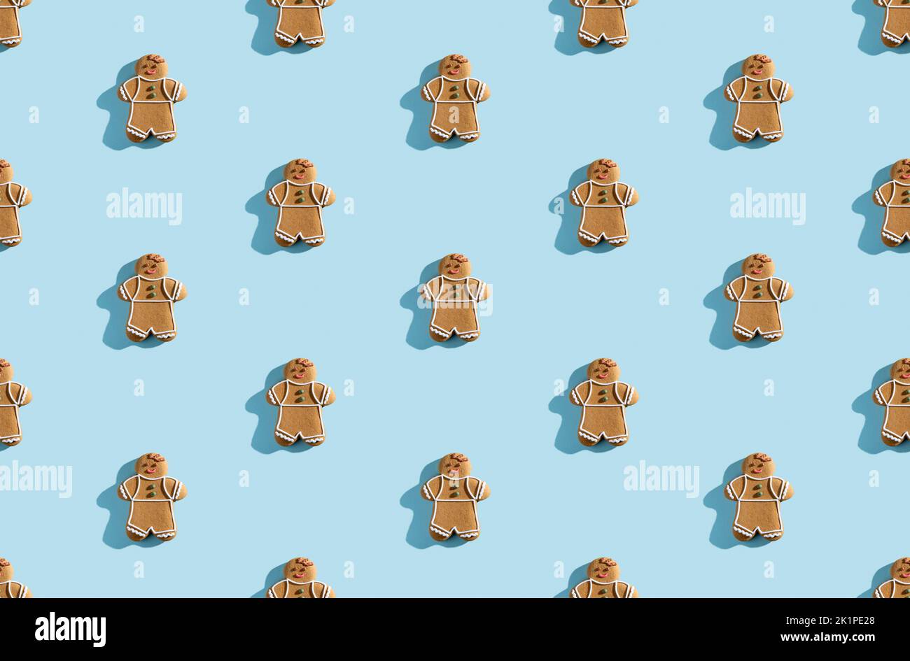 Gingerbread man pattern. Cute pastry illustration. Pretty bakery ...