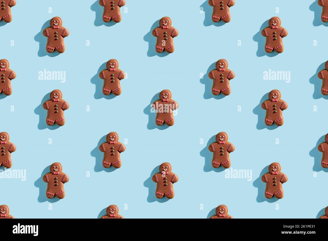 gingerbread pattern. Christmas bakery decor. Festive cookies. Biscuit ...