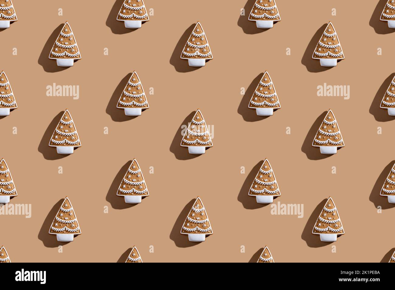 Christmas tree pattern. Homemade cookies. Bakery food decor ...