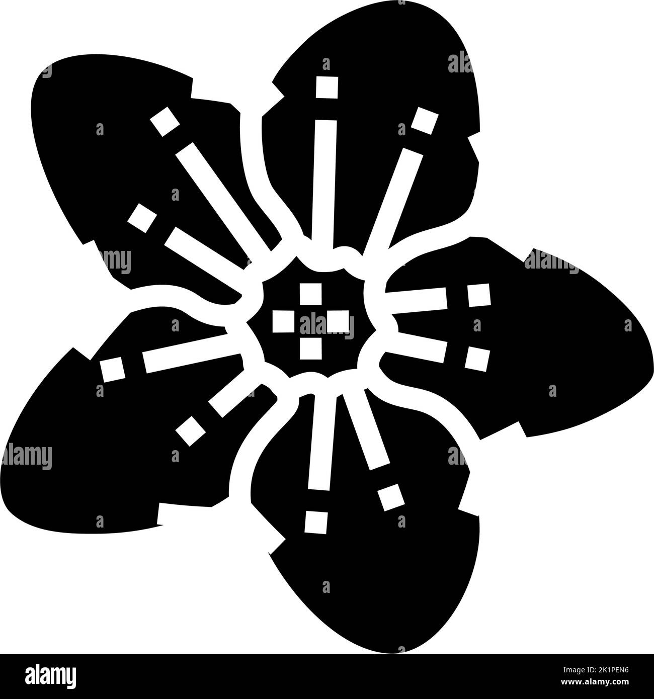 sakura cherry flower spring glyph icon vector illustration Stock Vector ...