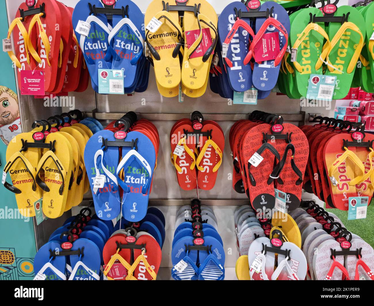 Doha, Qatar - September 14, 2022: Official licensed products of FIFA ...