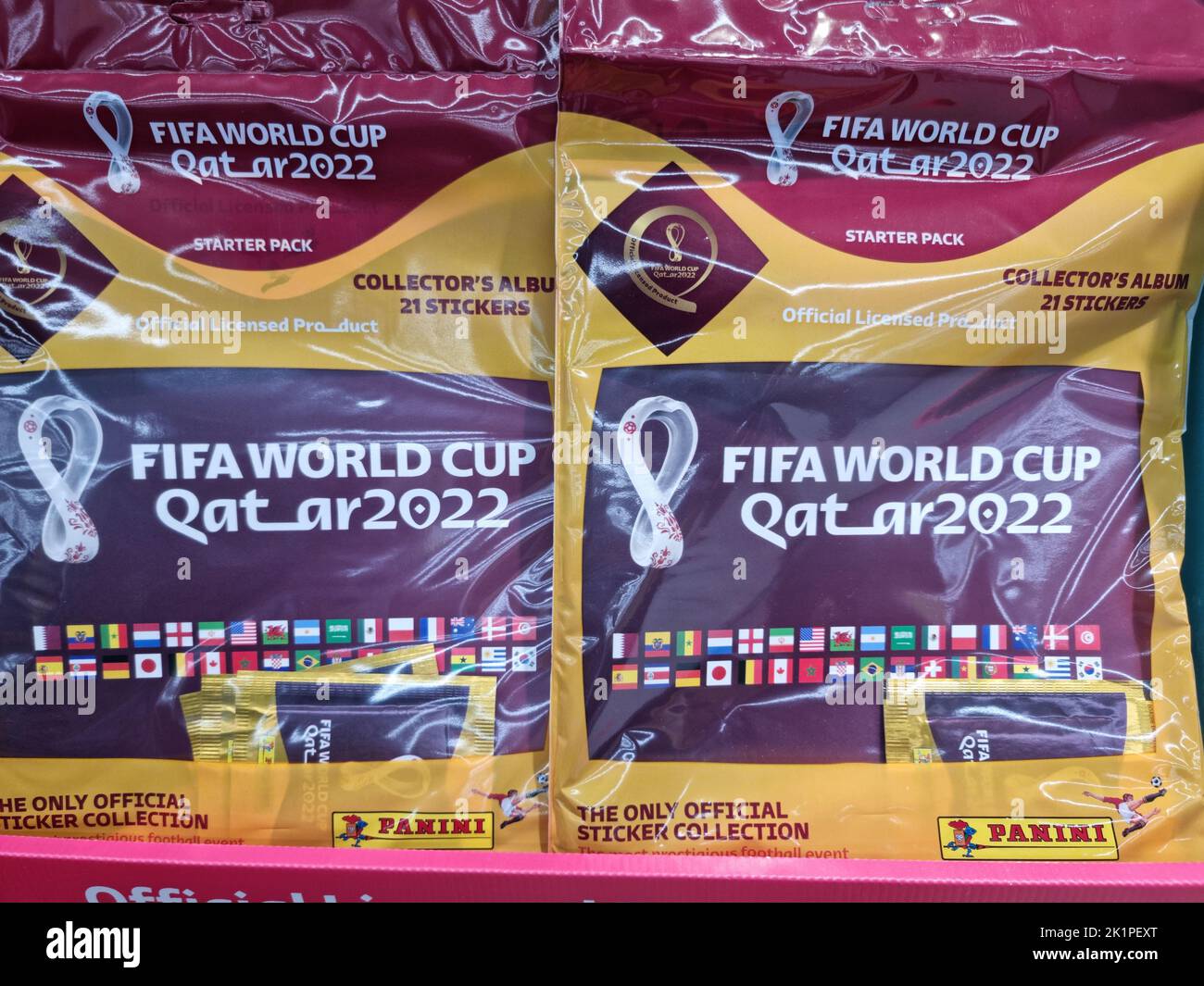 Doha, Qatar - September 14, 2022: Official licensed products of FIFA ...