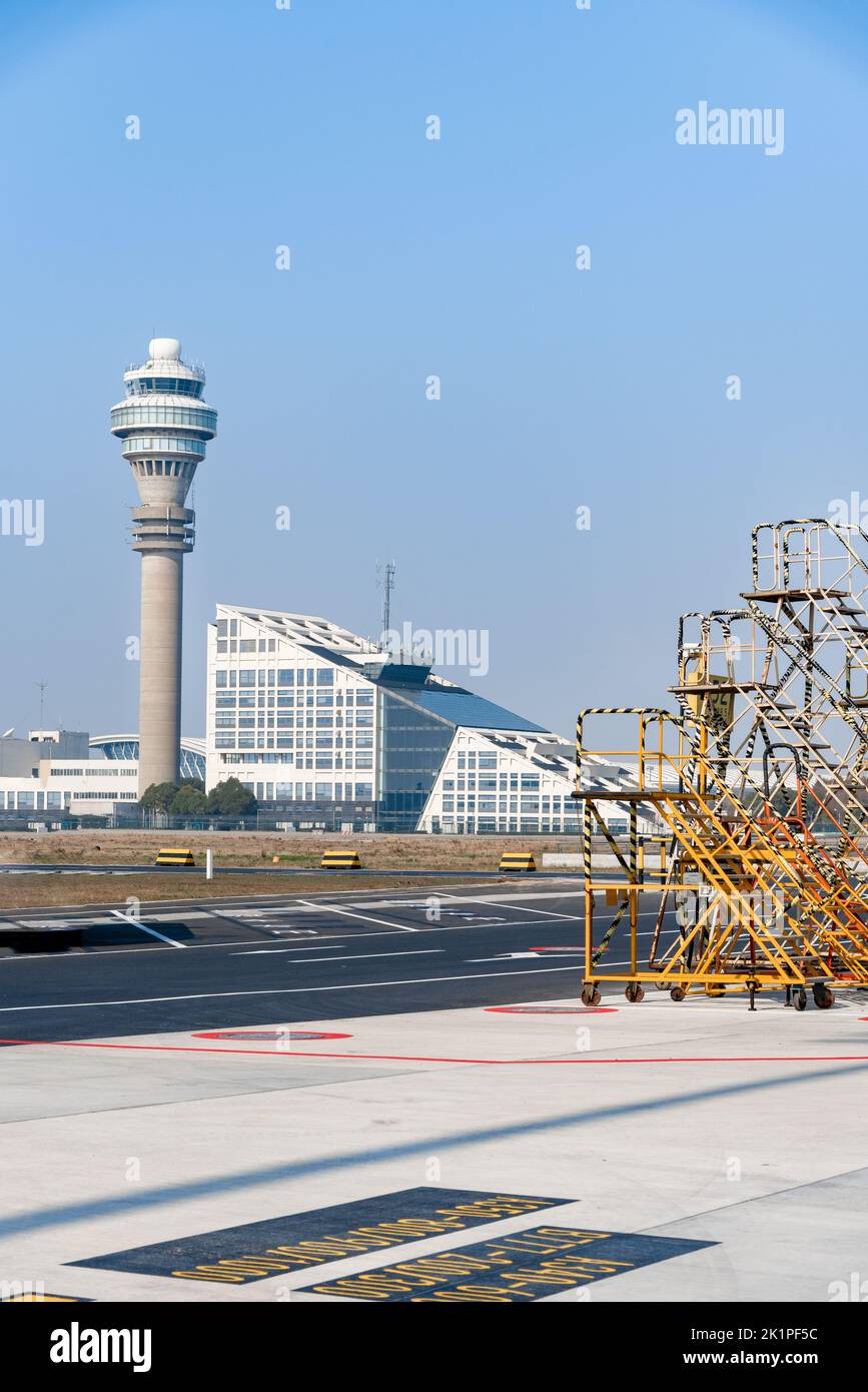 Lighthouse of Shanghai Pudong International Airport, China Stock Photo ...