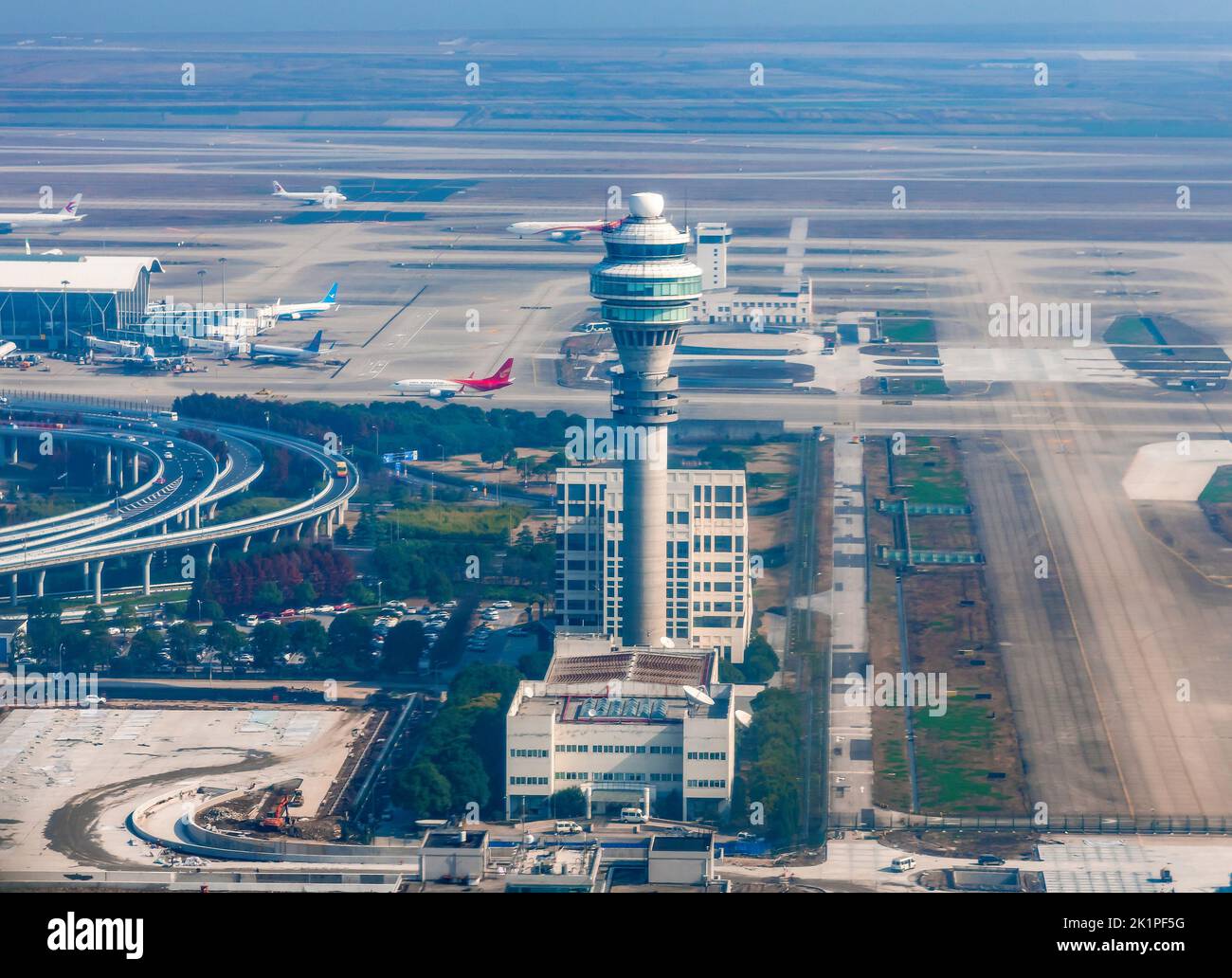 Lighthouse of Shanghai Pudong International Airport, China Stock Photo ...