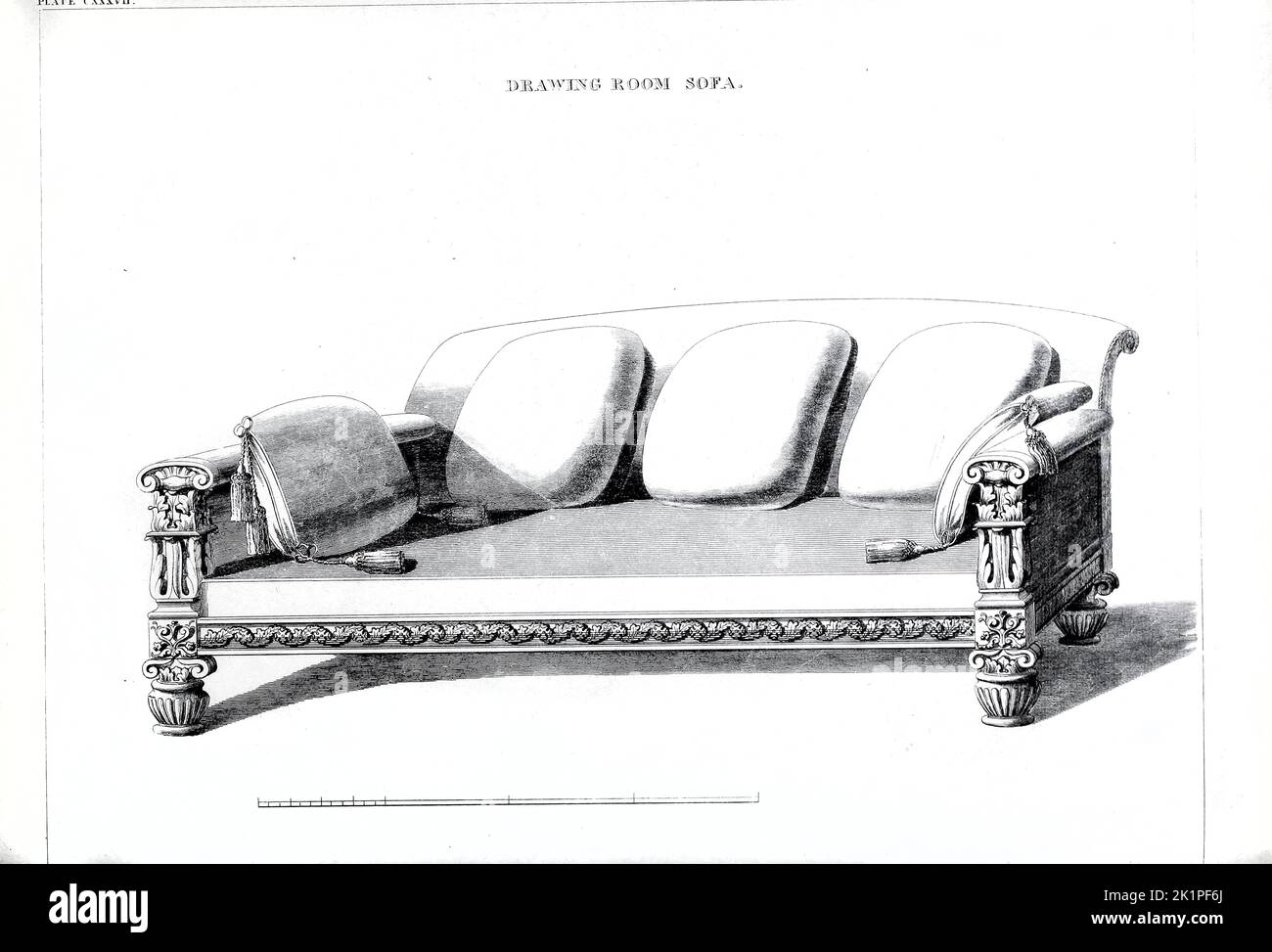 Drawing Room Sofa from the The cabinet-maker and upholsterer's guide ...