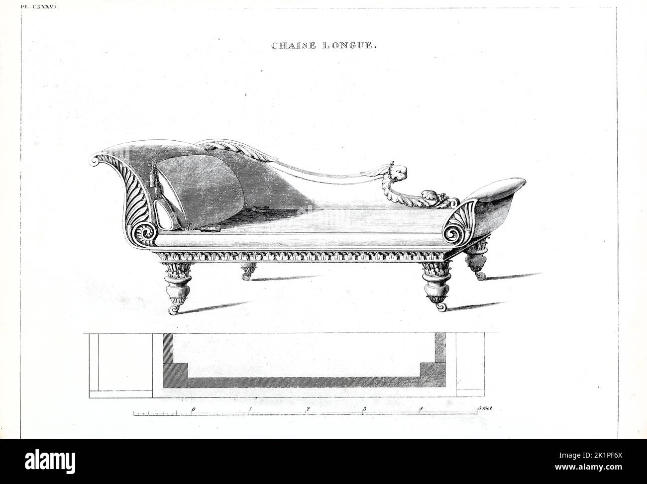 Chaise Longue from the The cabinet-maker and upholsterer's guide ...