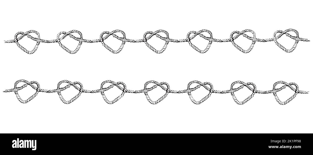 A braided rope in the shape of an infinity heart. A tourniquet of ...