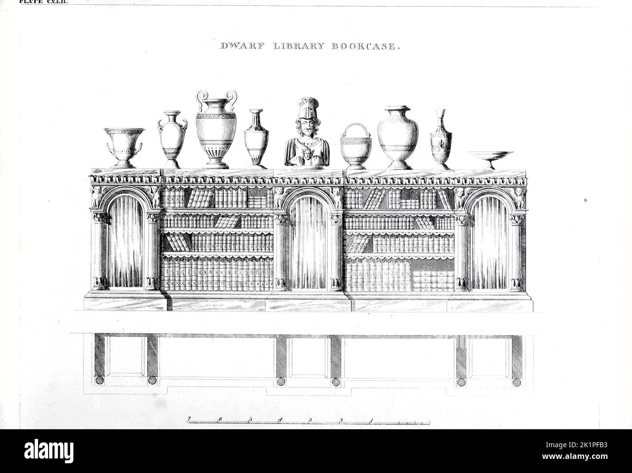 Dwarf Library Bookcase from the The cabinet-maker and upholsterer's ...