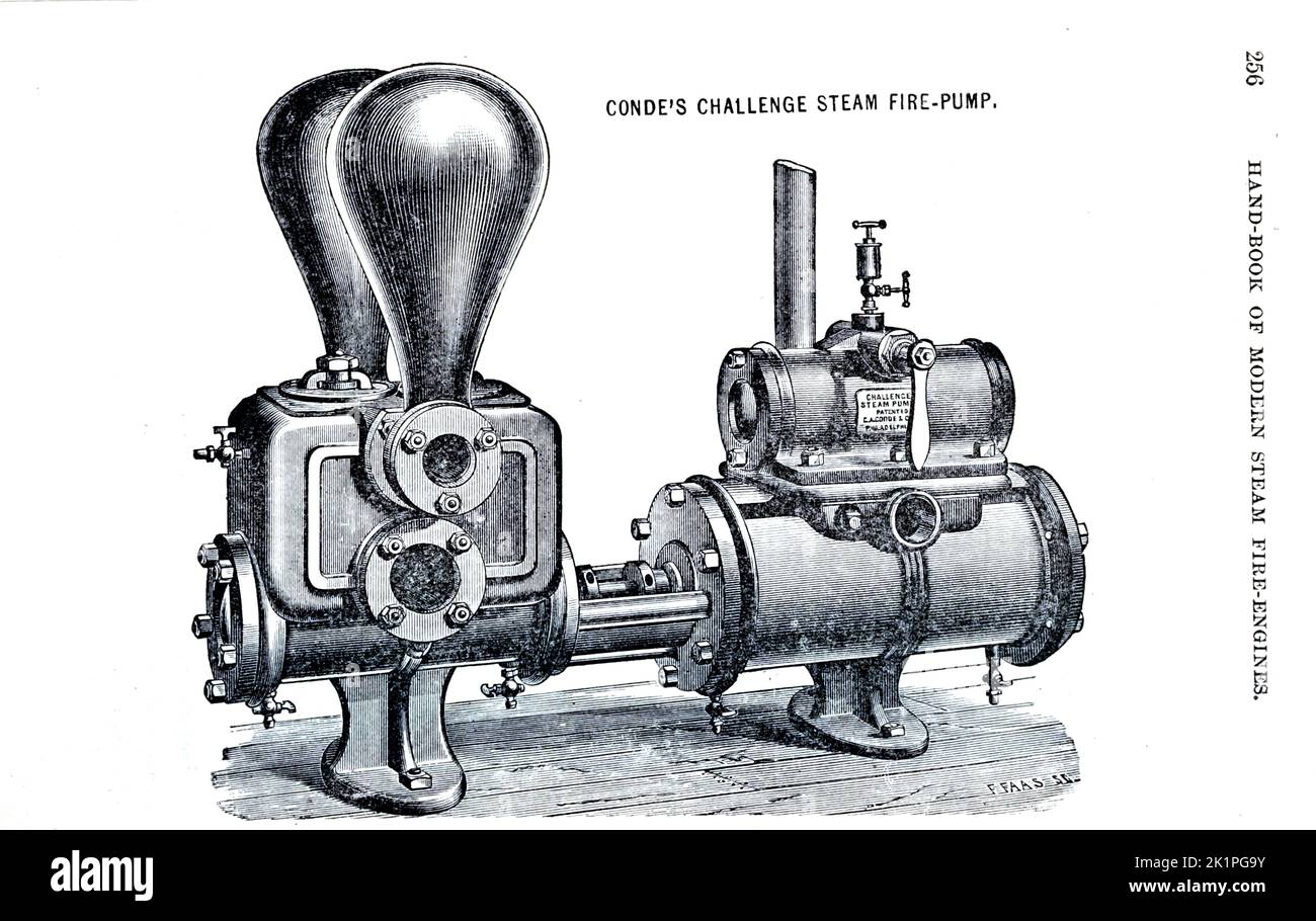 The Conde's Challenge Steam Fire-Pump from the book ' Hand-book of ...