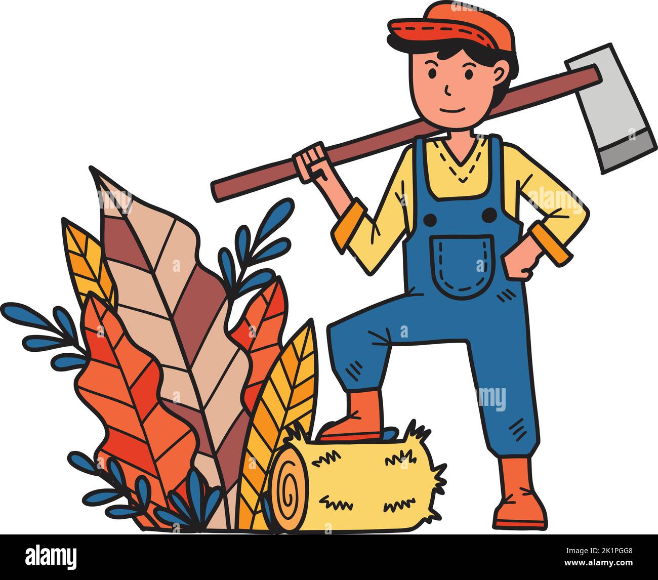 Man hand planting Stock Vector Images - Alamy